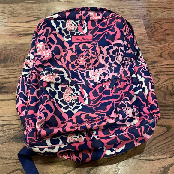 Vera Bradley | Bags | Vera Bradley Backpack Floral Pink Campus Pink ...